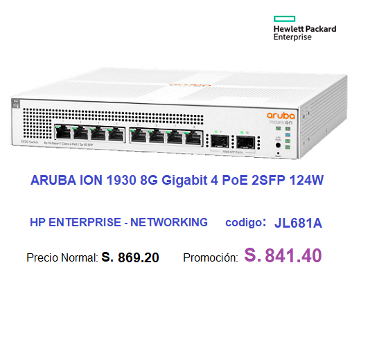 HP Aruba IOn 1960 48G 2XT 2SFP+ PoE – JL809A | JFC System